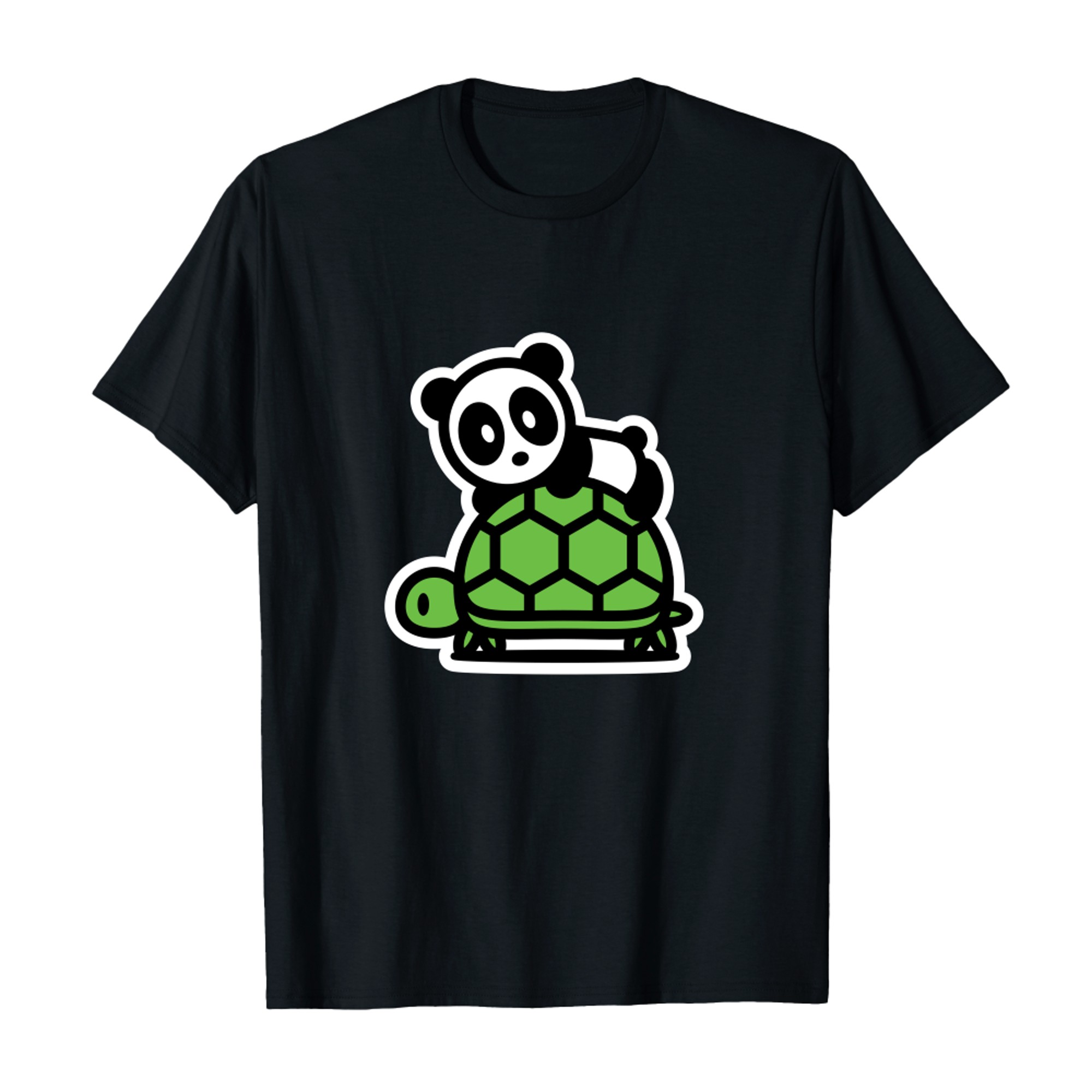 Panda and Turtle T-Shirt – Cute Kawaii Bambu Brand Anime Manga Style ...